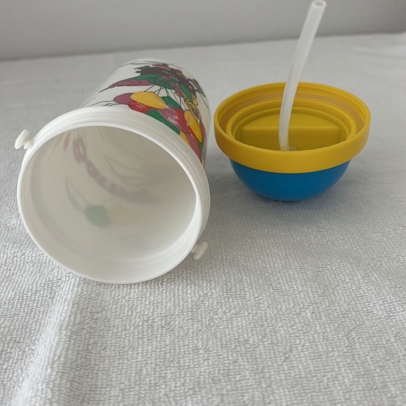Other | Barney The Purple Dinosaur Drinking Cup With Lid And Straw ...